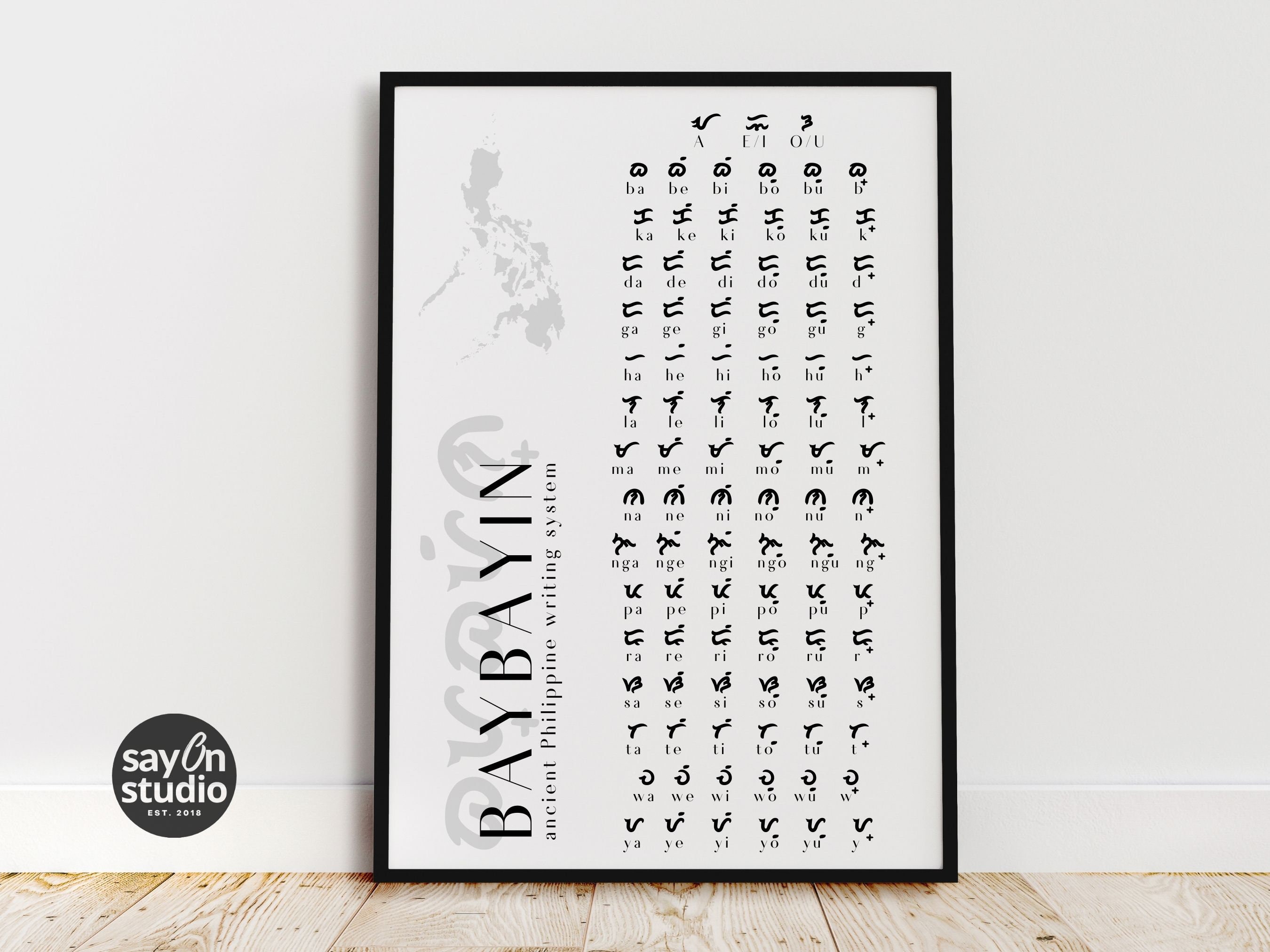 Filipino Baybayin Poster Ancient Philippine Script Reading and Writing ...