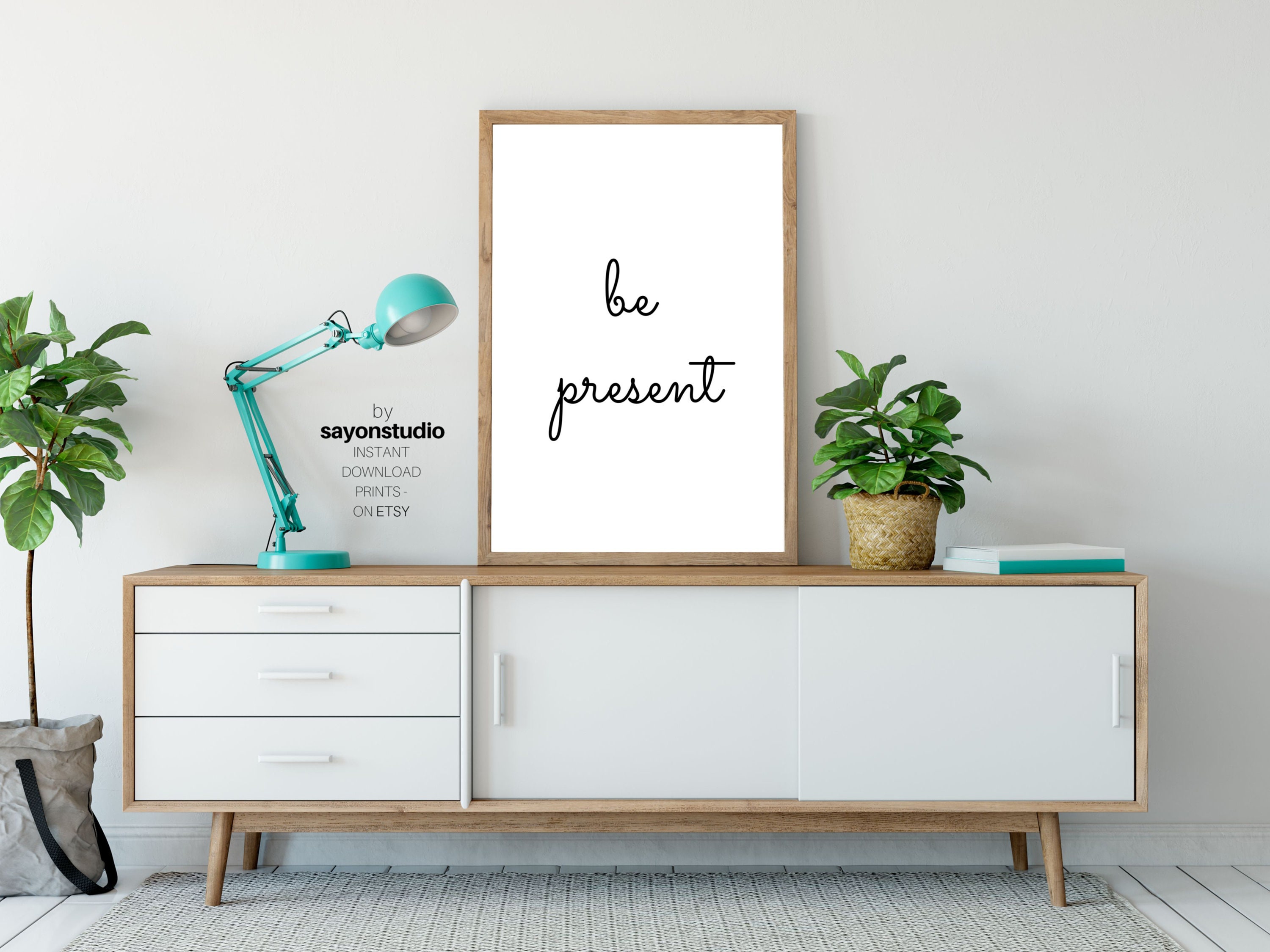 Be Present Quote Instant Download Printableblack and White - Etsy