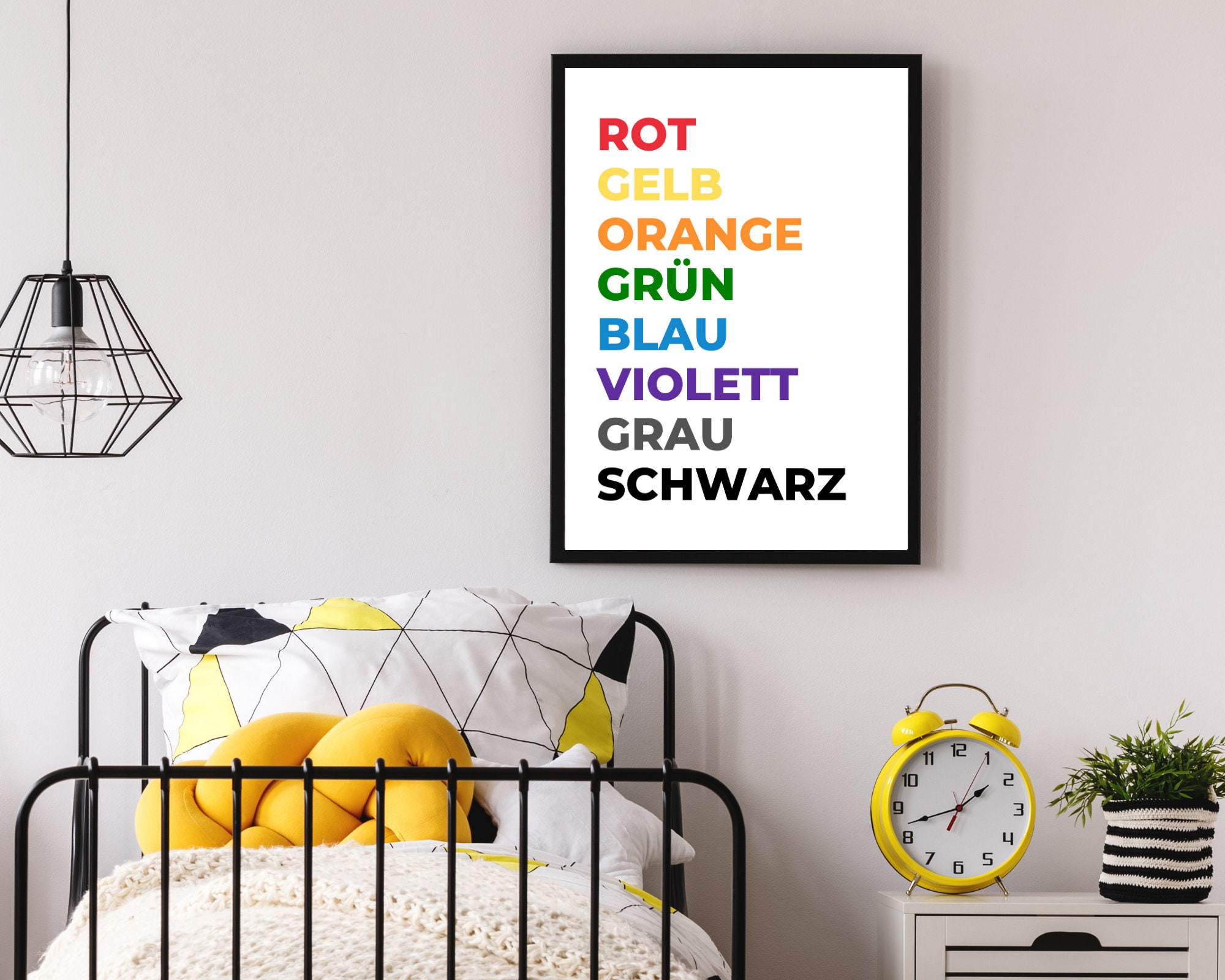 German Colors Art Print: Educational Nursery Decor (digital Download ...