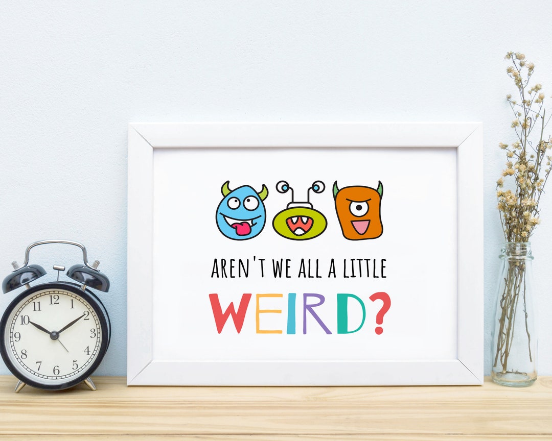 Funny Art Wall Decor Printablefunny Quotemonster Printweird - Etsy