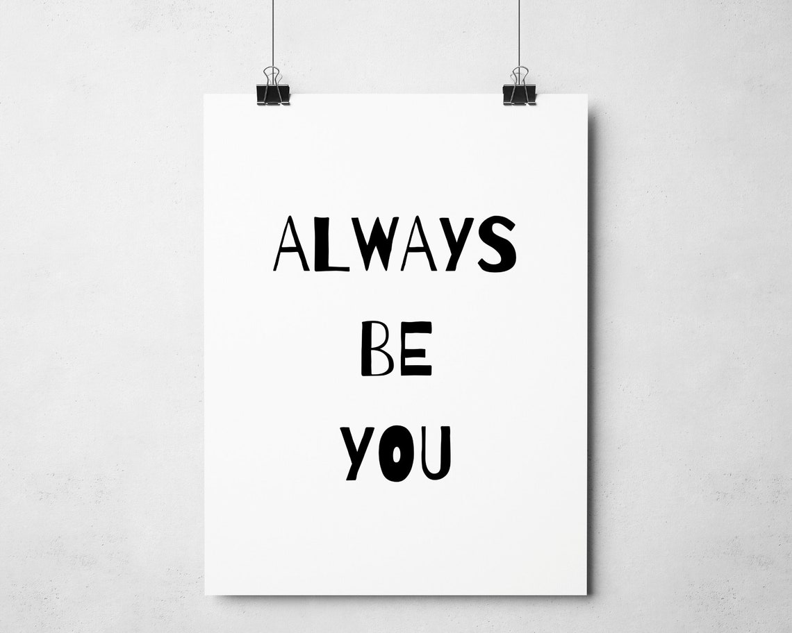 Always Be You Printable Kids Positive Affirmation Quotes | Etsy