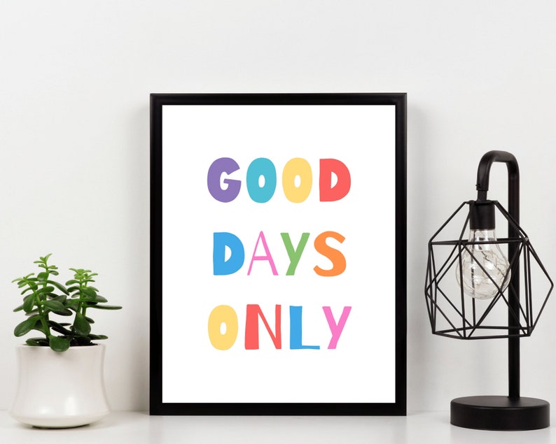 Good Days Onlycolorful Nursery Decormotivational - Etsy