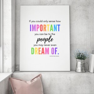 Mister Rogers Self Love Quote Kids Positive Affirmation Poster - Etsy