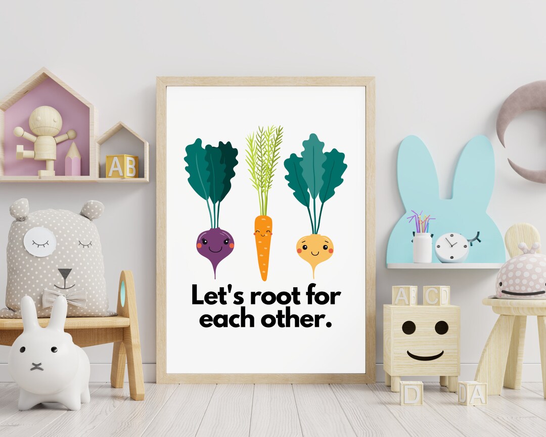 Kids Bedroom Wall Art Decor | Let's Root for Each Other Printable ...