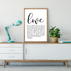 Bible Love Definition Printable, Minimalist Home Decoration, Christian ...