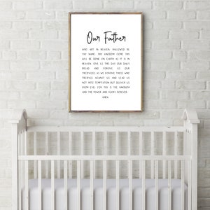 Our Father Wall Artthe Lord's Prayer Printablechristian - Etsy