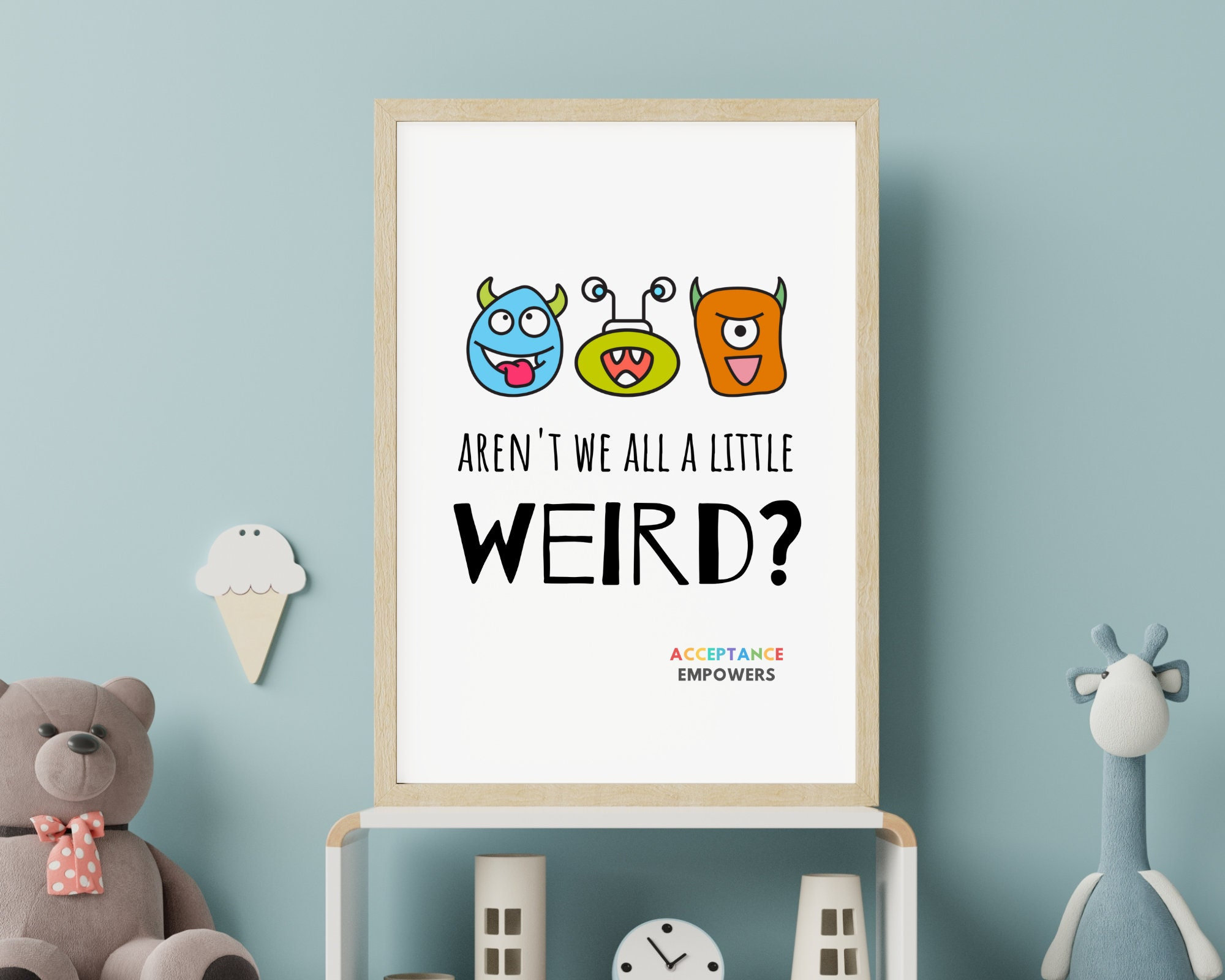 Monster Inspirational Printsnursery Wall Arthalloween - Etsy