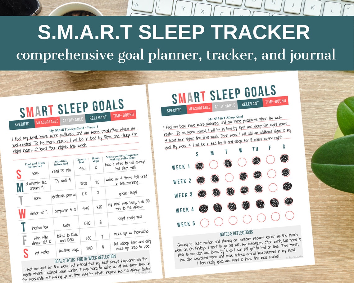 Printable Sleep Tracker Sleep Journal Printable Tracker - Etsy