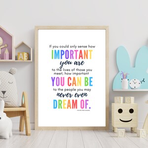 Mister Rogers Printable Quote, If You Could Sense How Important ...