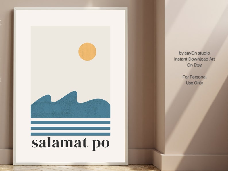 Filipino Thank You Poster: Salamat Po Wall Art (digital Download) - Etsy