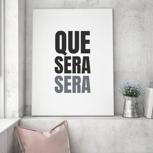 Que Sera Sera Print , Italian Wall Art, What Will Be Home Wall Art ...