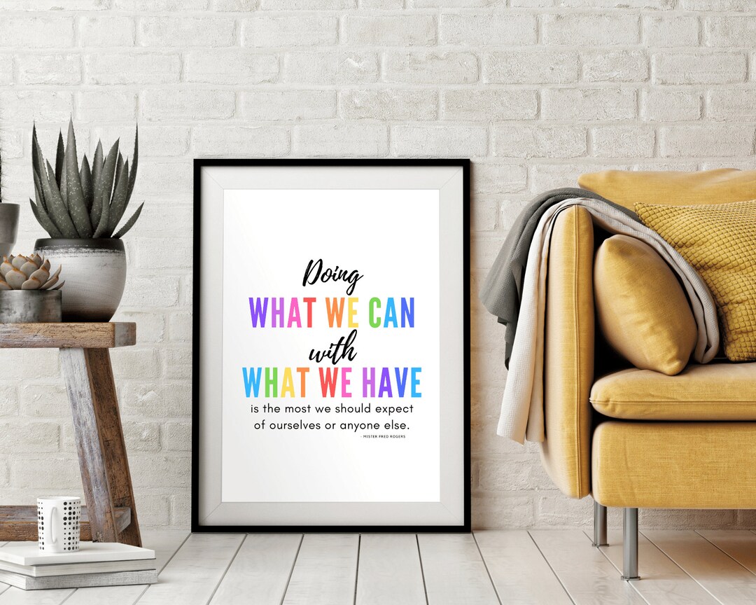 Mr Rogers Printable Art Quote, Fred Rogers, Inspirational Children's ...