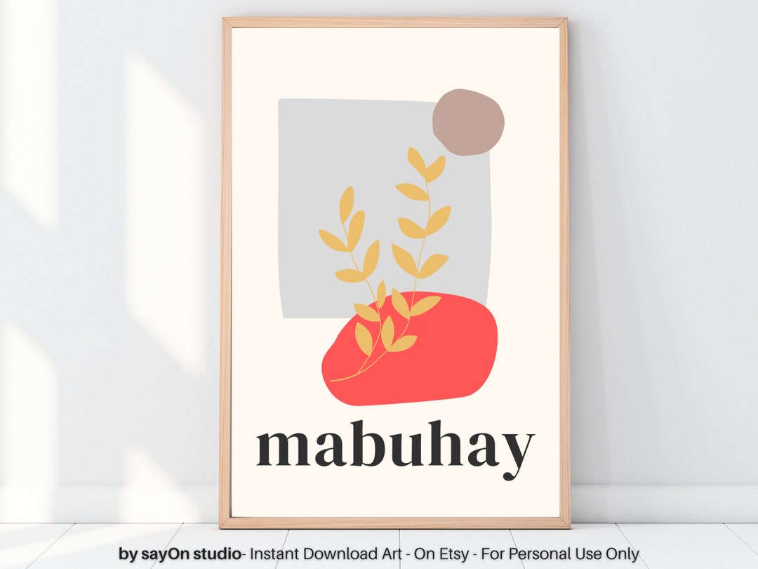 Mabuhay Wall Art | Philippines Poster | Filipino Culture Decor | Gift ...