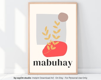 Kamusta Filipino Baybayin Poster Minimalist Tagalog Wall Art Cultural ...