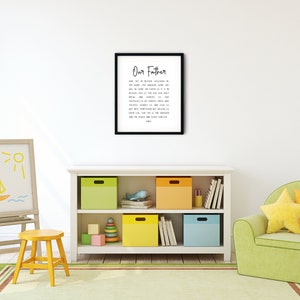 Our Father Wall Artthe Lord's Prayer Printablechristian - Etsy