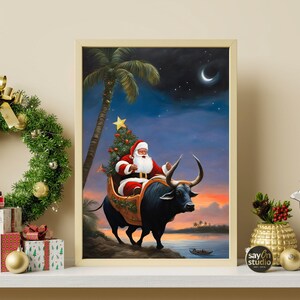 Funny Christmas Poster | Filipino Santa Claus Art Print | Philippines ...