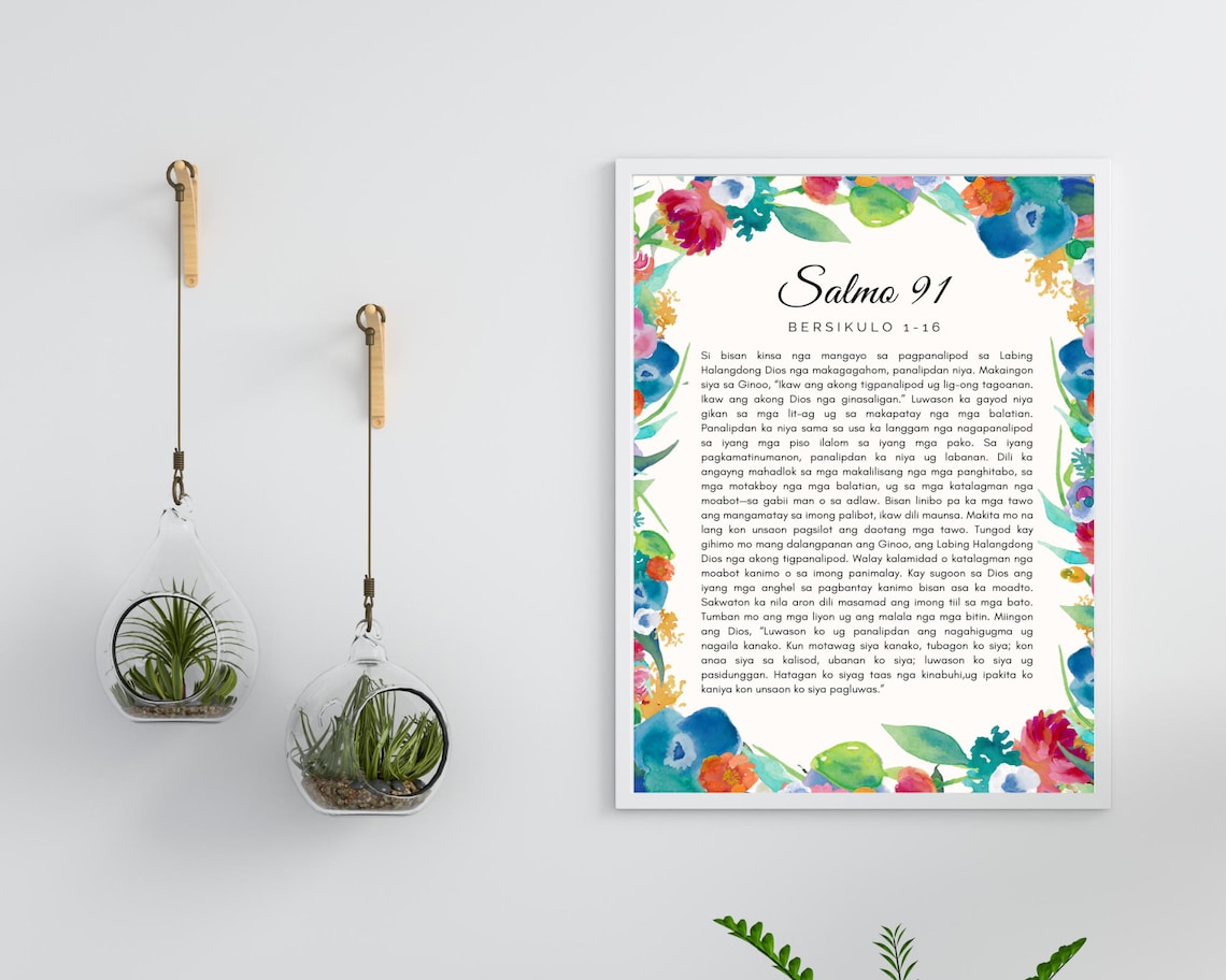 Psalm 91 Print Salmo 91 Bisaya PrayerFilipino | Etsy