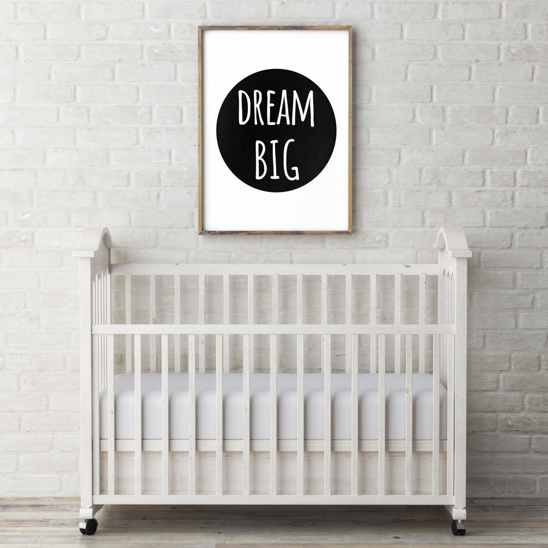 Dream Big Printable Quote Wall Art Decor Meaningful Gift Children's ...