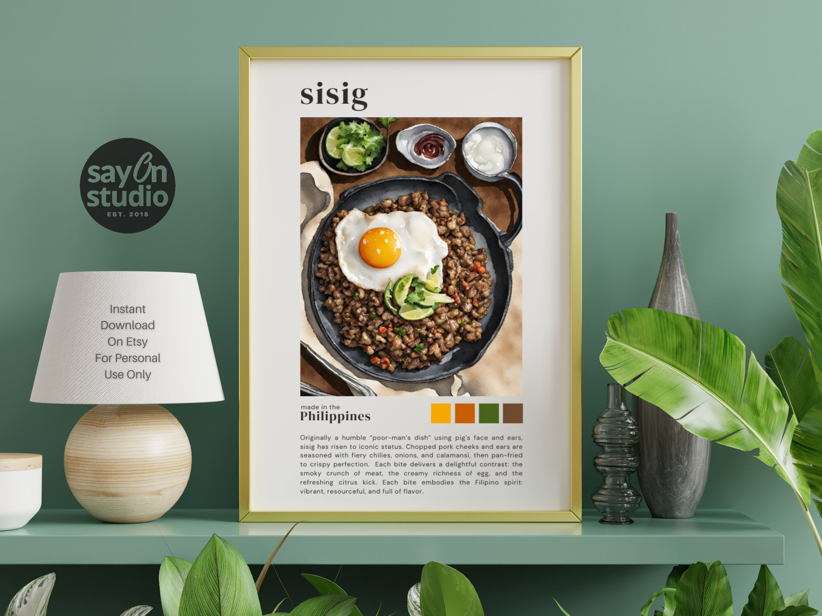 Sisig Art Print: Filipino Food Poster (digital Download) - Etsy