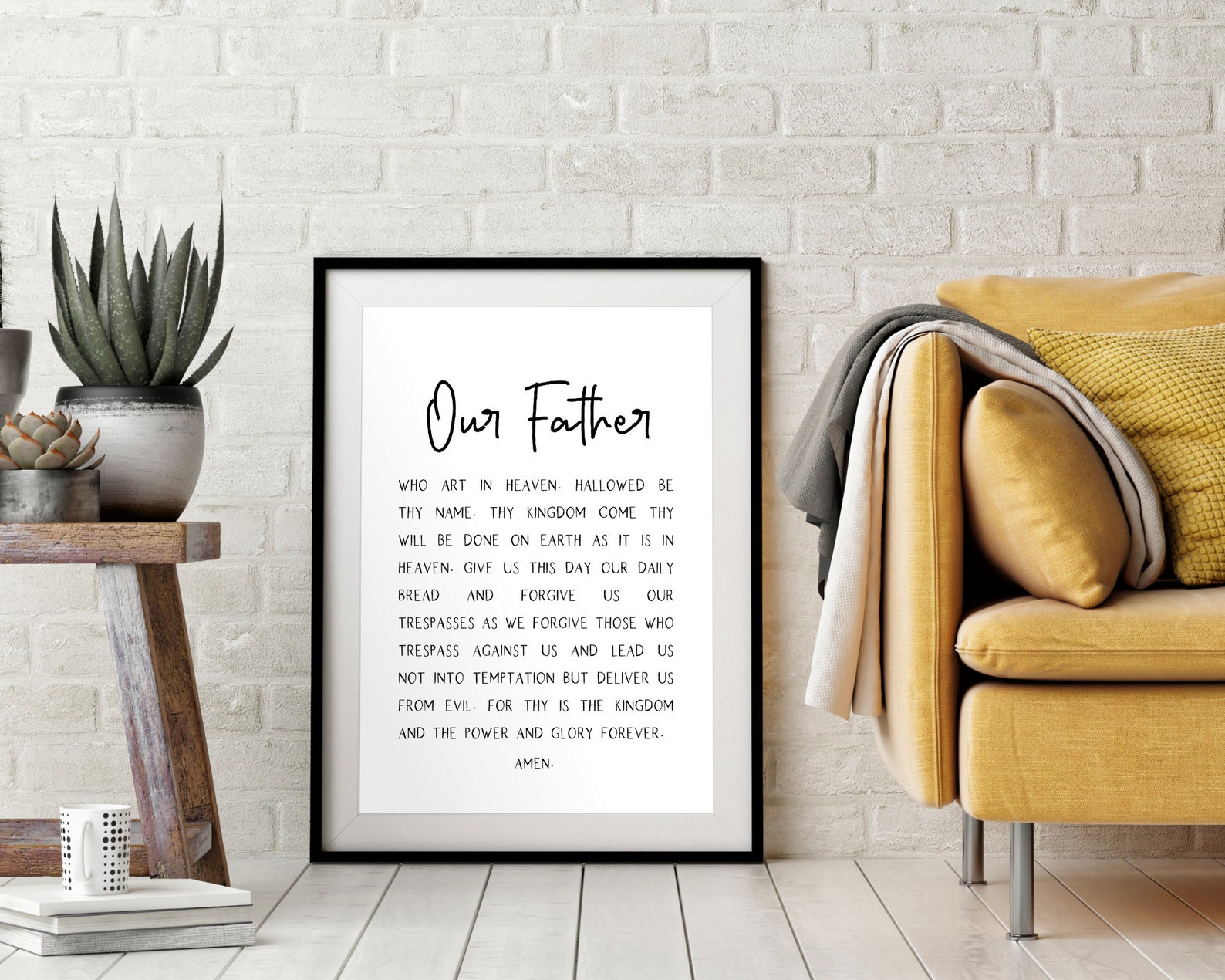 Our Father Wall Artthe Lord's Prayer Printablechristian - Etsy