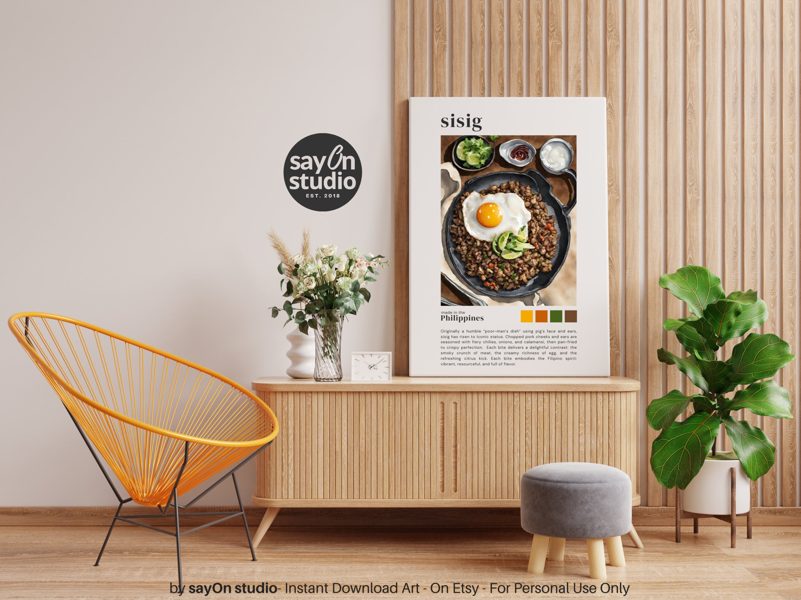 Sisig Art Print: Filipino Food Poster (digital Download) - Etsy