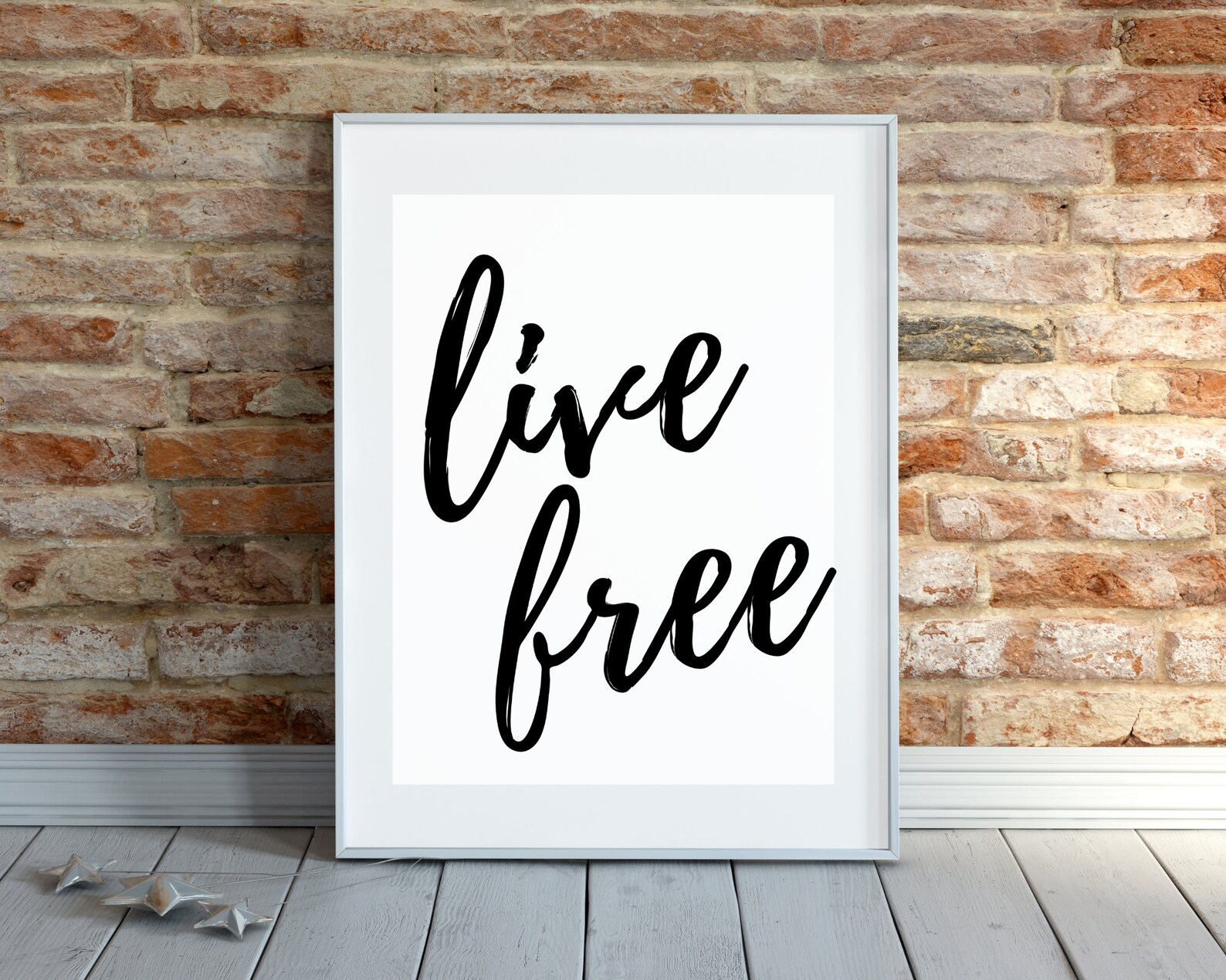 Live Free Print Freedom Quotes Cool Trendy Modern Home Wall - Etsy