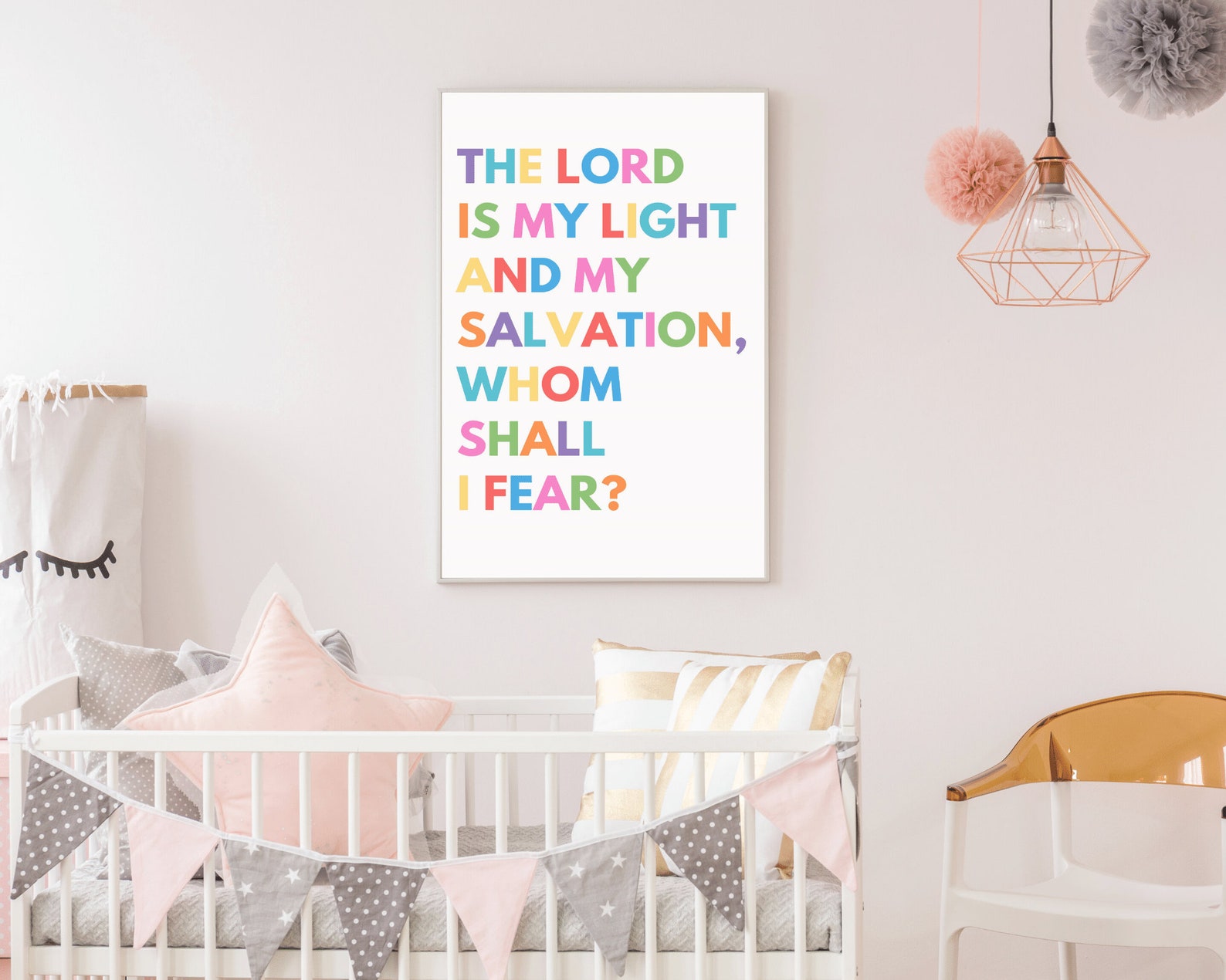 Printable Prayer the Lord is My Light Christian Decor | Etsy