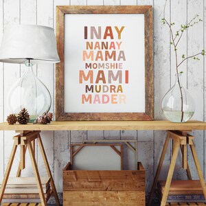 Filipino Mom Mother's Day Gift Printable Poster | Typography Graphic ...