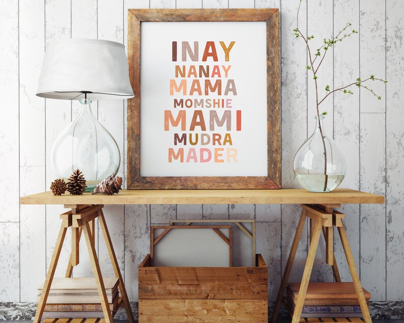 Filipino Mom Mother's Day Gift Printable Poster | Typography Graphic ...