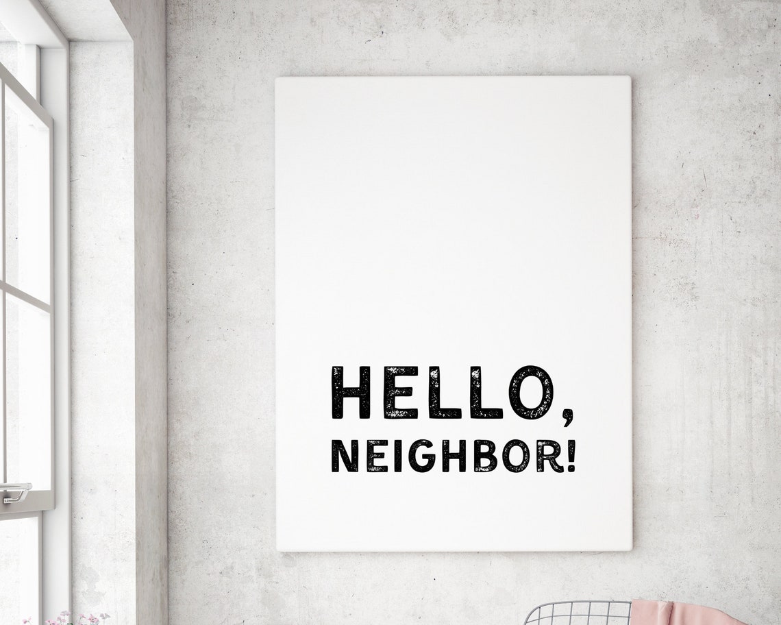 Mister Rogers Quote Hello Neighbor Print Entryway Home Decor | Etsy