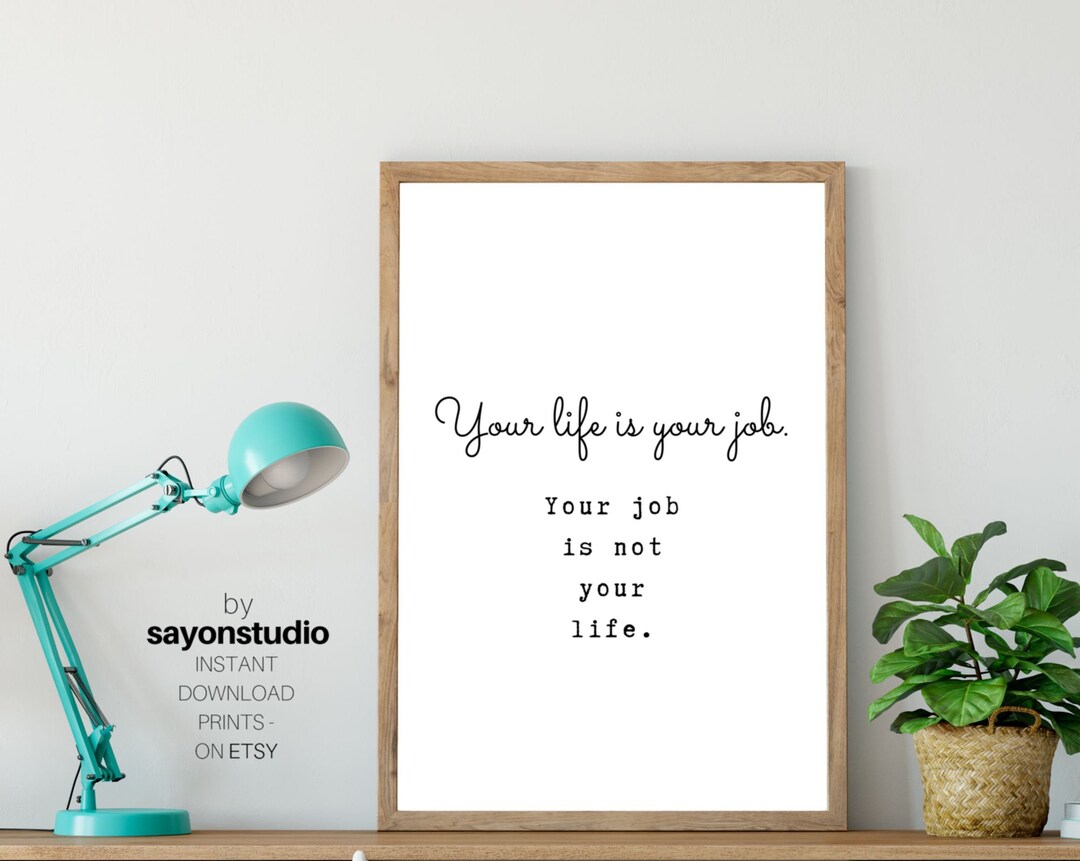 Inspirational Life Quote Art Print: Black and White Motivational Poster ...
