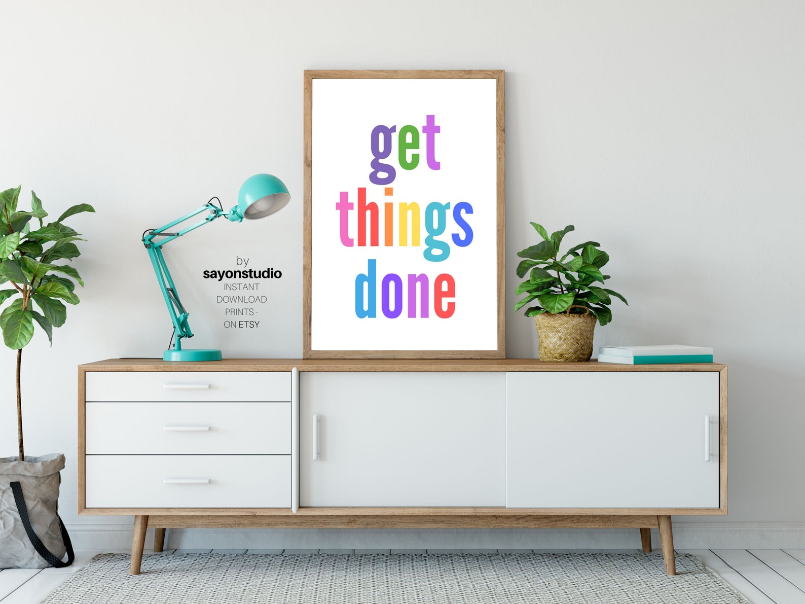 Get Things Done Growth Mindset Printable Poster | Positive Motivation ...