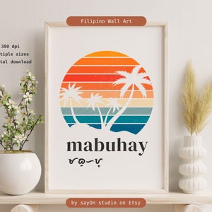 Mabuhay Filipino Art Print: Tropical Home Decor (digital Download) - Etsy