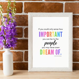Mister Rogers Self Love Quote Kids Positive Affirmation Poster - Etsy