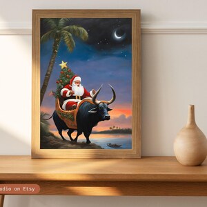 Funny Christmas Poster | Filipino Santa Claus Art Print | Philippines ...