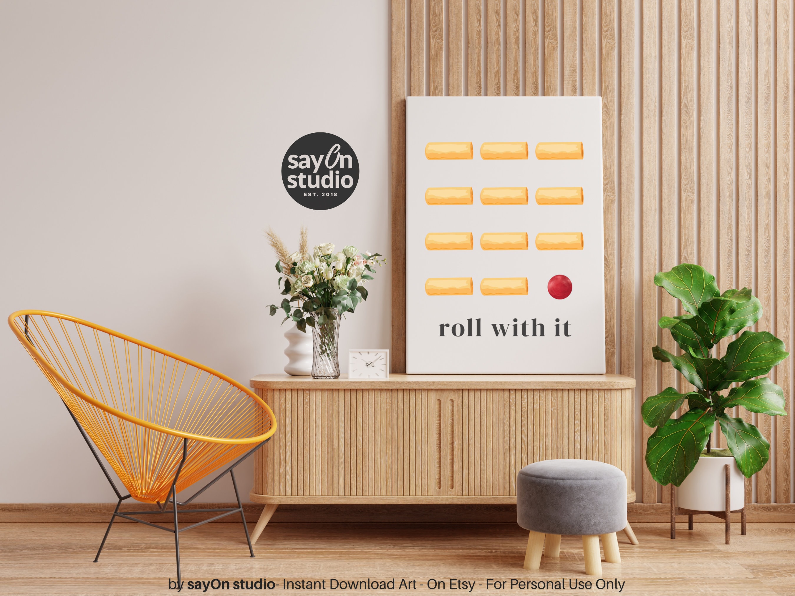 Lumpia Modern Art Abstract Filipino Food Art Print Asian Food Pop Art ...