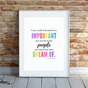 Mister Rogers Self Love Quote Kids Positive Affirmation Poster - Etsy