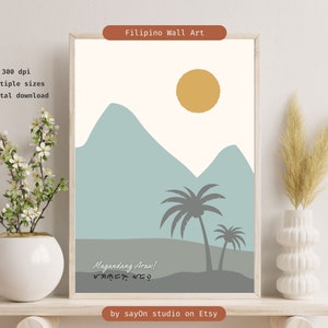 Magandang Araw Poster in Filipino Tropical Paradise Entryway Home Wall ...