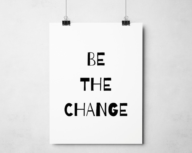 Be the Change Printable Kids Positive Affirmation Quotes - Etsy
