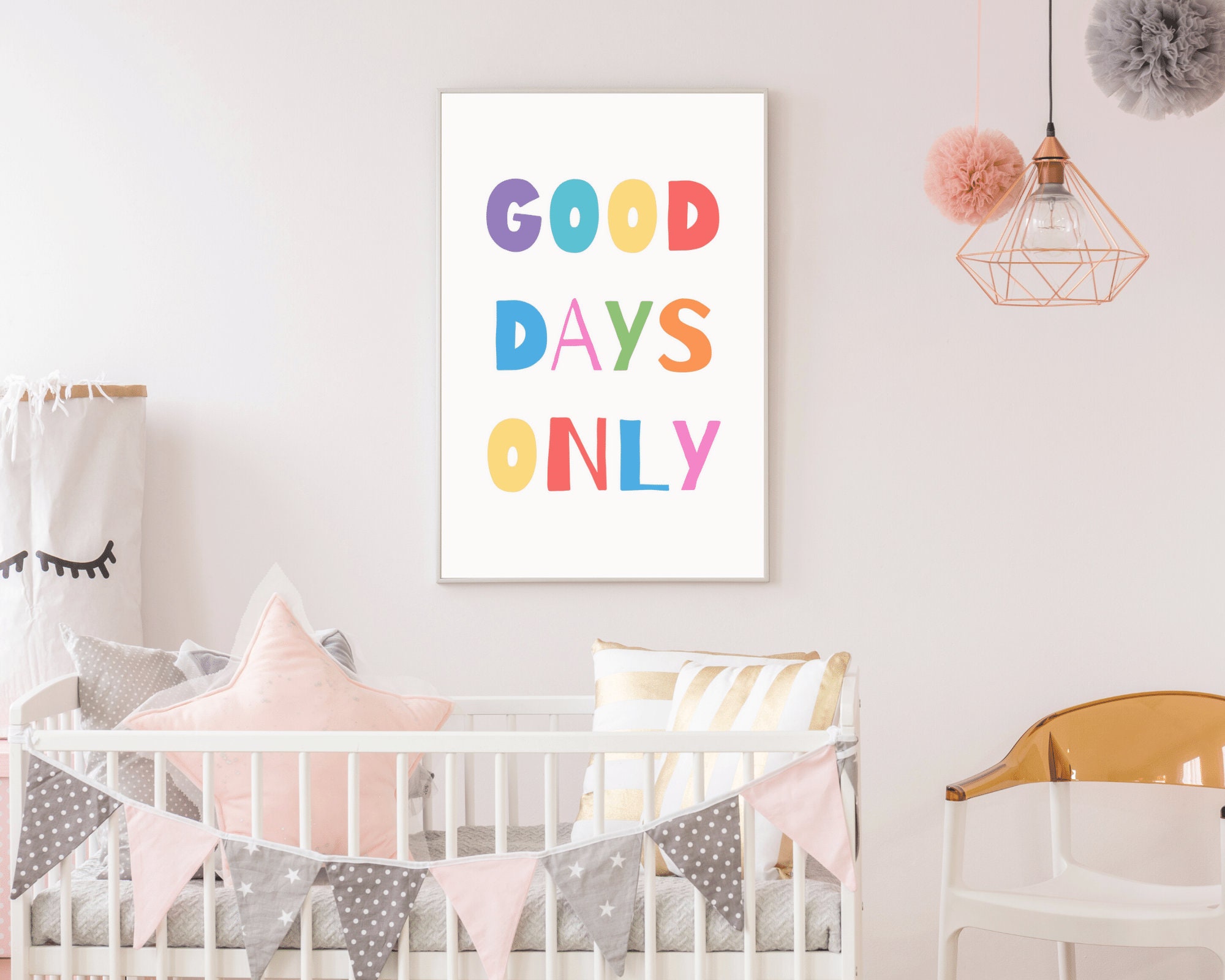 Good Days Onlycolorful Nursery Decormotivational - Etsy