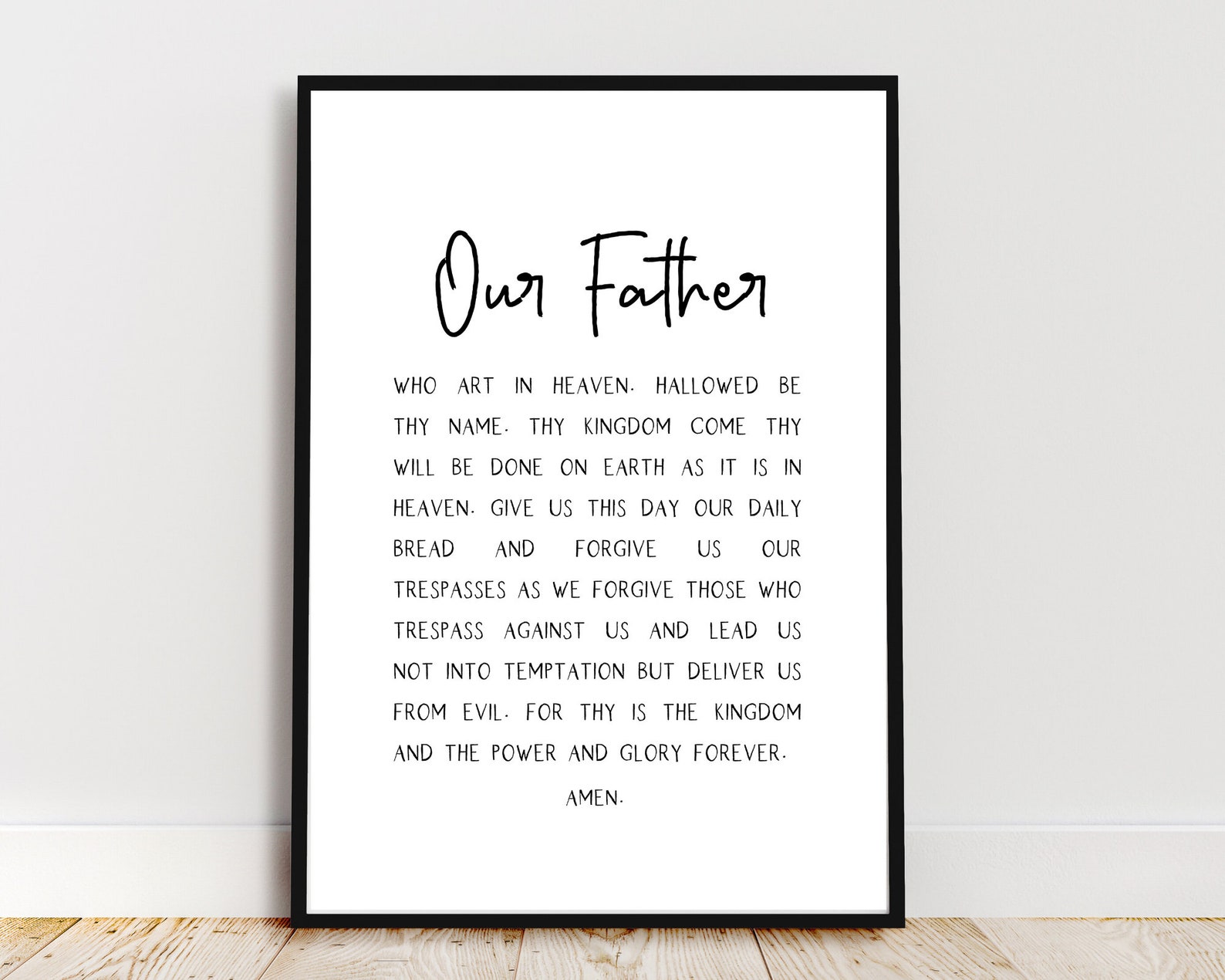 Our Father Wall Artthe Lord's Prayer Printablechristian - Etsy