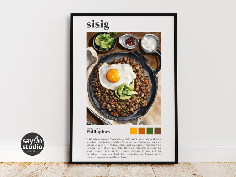 Sisig Art Print: Filipino Food Poster (digital Download) - Etsy