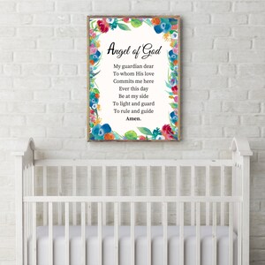 Angel of God Printable, Bible Verse Quotes, Meaningful Gift, Beautiful ...