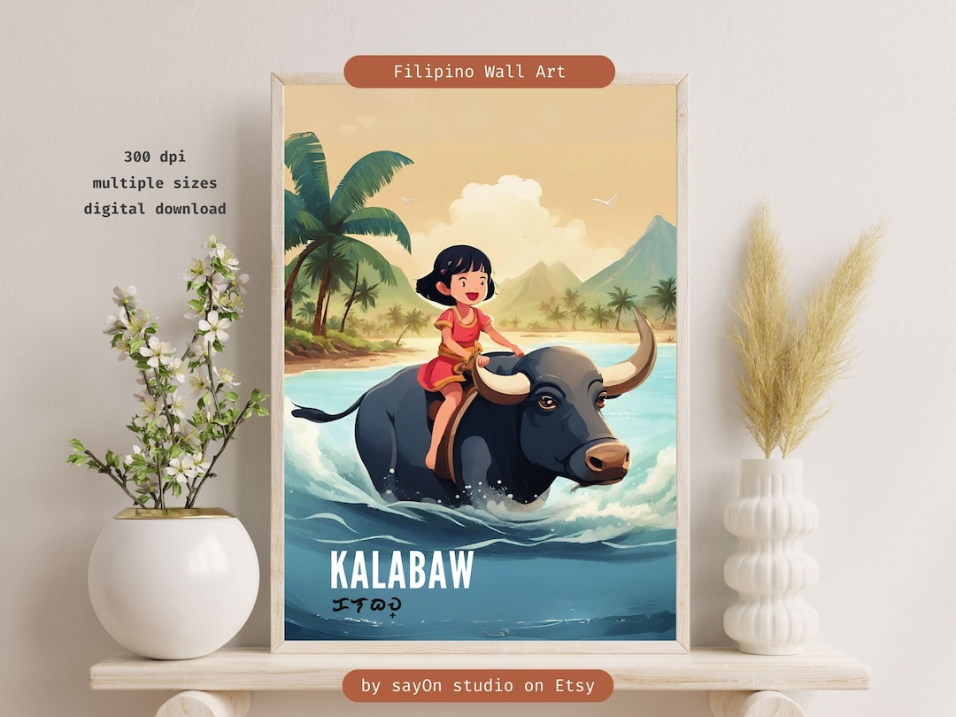 Carabao Poster Philippine Art in Filipino and Baybayin Languange ...
