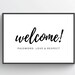 Welcome Sign Print,entryway Wall Art,welcome Quotes,love and Respect ...