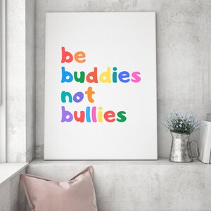 Printable Classroom Decor Back to School Wall Art Anti Bullying Poster ...