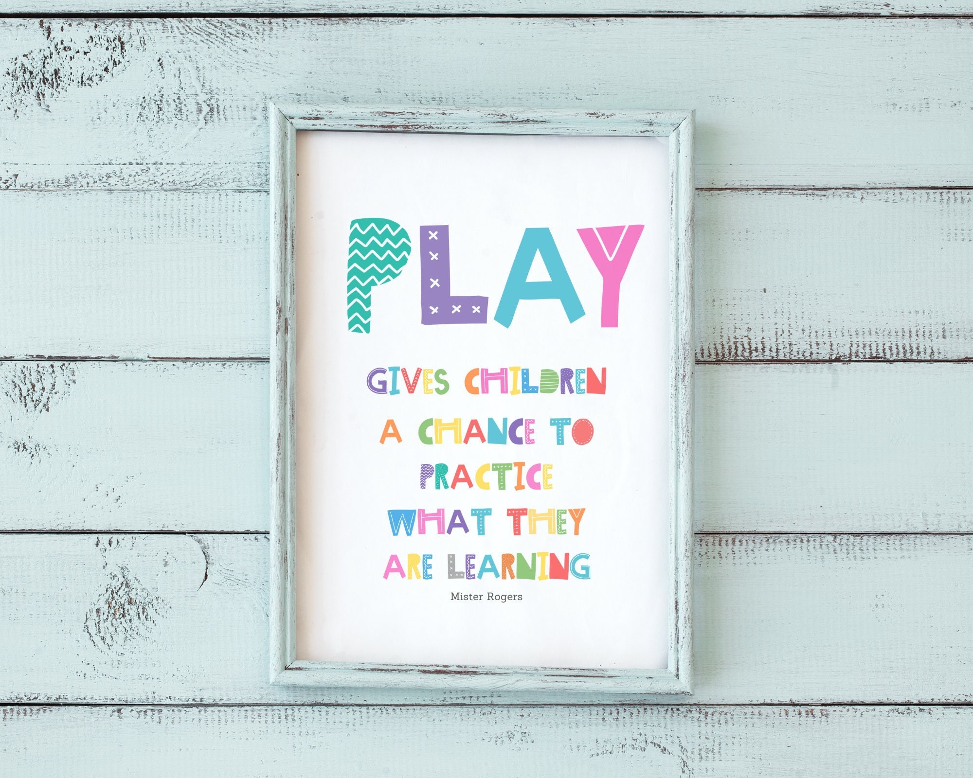 Printable Classroom Inspirational Quote Children's Playroom Wall Art ...