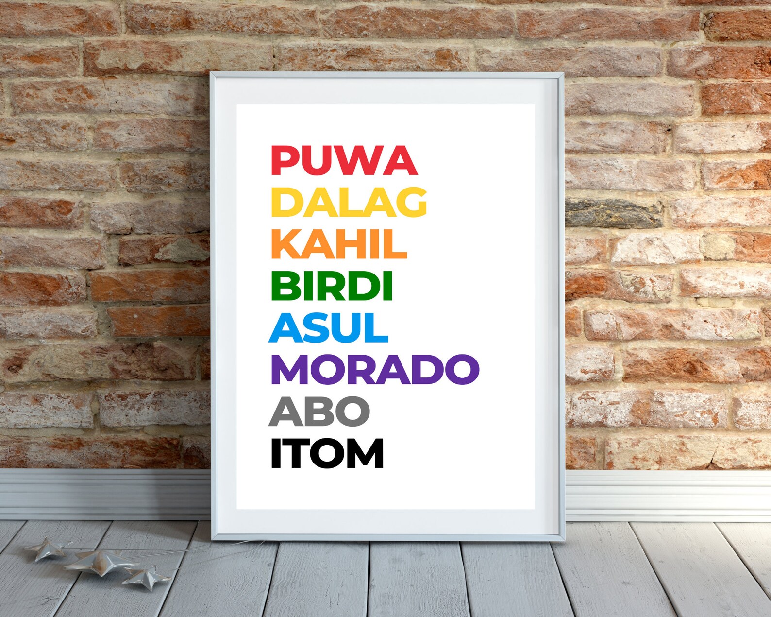 Colors in Bisaya Printable Cebuano Colors Wall Art Home - Etsy