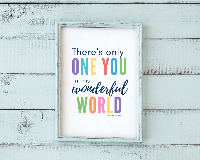 Mister Rogers Printable Quote There's Only One You in - Etsy