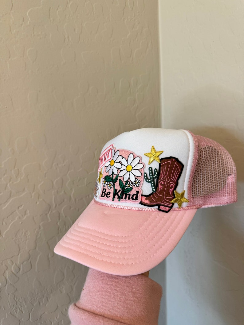 Patch Trucker Hat, Trucker Hat With Patches, Western Trucker Hat, Howdy ...